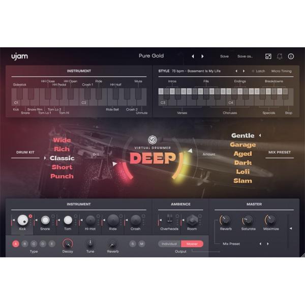 ソウルフルで頼れるドラマー！音楽的に深みのあるビートを求めるのであれば、Virtual Drummerシリーズが最適。複雑で手の込んだ、「ディープ」な感情を表現します。ソウルやファンクなどの伝統的なジャンルにも対応しつつ現代的なサウンドに進...