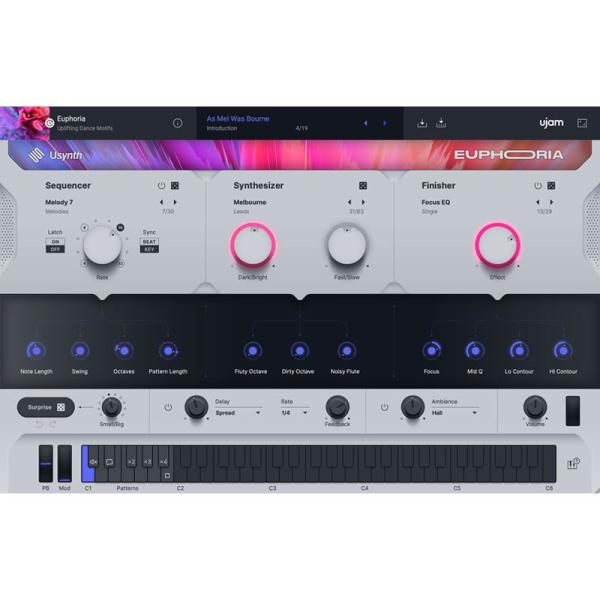 感情豊かなEDMサウンド！Usynth EUPHORIA は、感情豊かなEDMサウンドを瞬く間に生み出すシンセ。多くの複雑なツールを使うことなく、メロディックなダブステップやチルホップのサウンドを生成することが可能です。搭載されているシーケ...