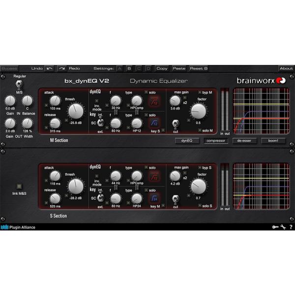 ■すべてを備えたダイナミクス・EQ・プロセッサーダイナミック・イコライザー（dynEQ）は、EQなのかコンプレッサーなのか？答えは「はい、それ以上です」。bx_dynEQ V2では、特定の周波数帯域を圧縮または拡張するように選択できるため、...