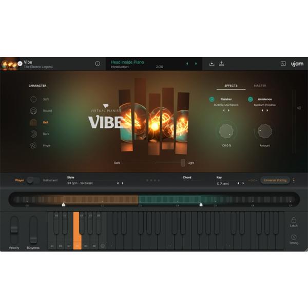 ★あの王道のエレピサウンドVirtual Pianist VIBEは、あの王道のエレクトリックピアノサウンドを完璧に再現しさらに進化させた音源。スムーズで鮮やか、豊かで温かみのあるその個性的な音は、ジャズ、ファンク、ソウル、ヒップホップ、ロ...