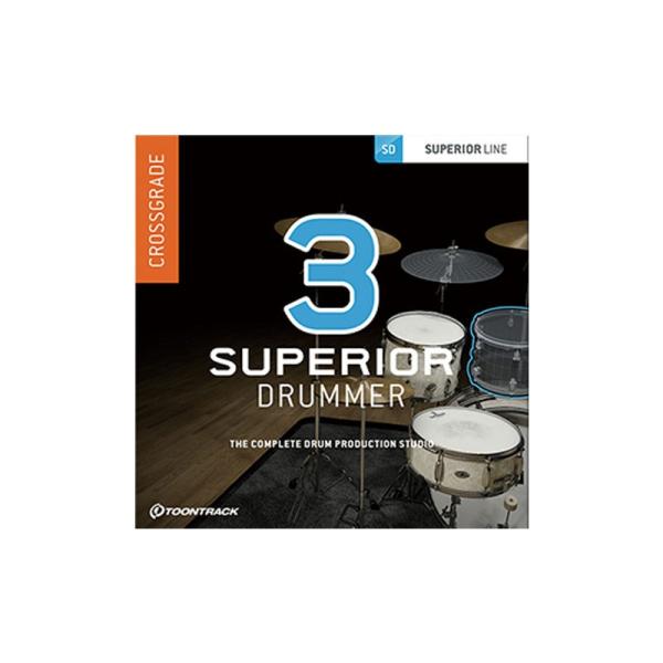 ★EZ DRUMMER 2／3 から S3 へのクロスグレードパス！■製品概要『SUPERIOR DRUMMER 3 CROSSGRADE』は、『EZ DRUMMER 2』、『EZ DRUMMER 3』（パッケージ版、ダウンロード版、アップ...