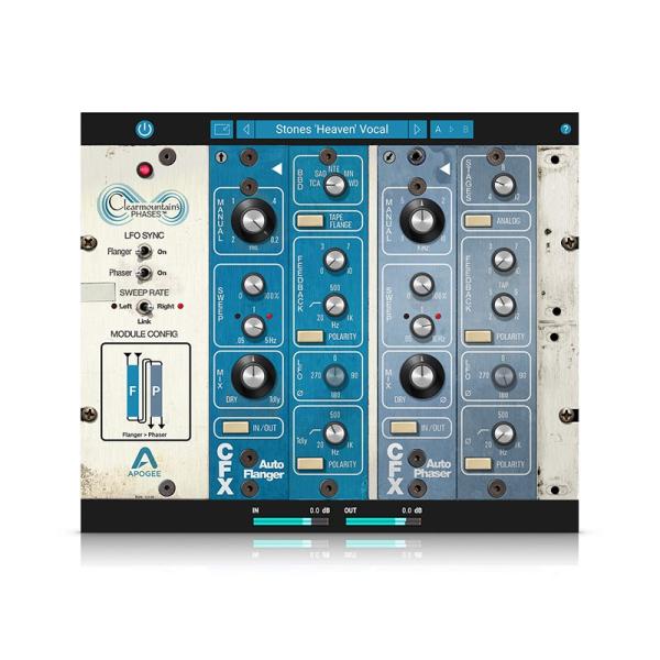 ボブ・クリアマウンテンが所有するフランジャー&amp;フェイザーのアナログ機器をプラグインとして忠実に再現スモール・フェイセスの「Itchycoo Park」、レッド・ツェッペリンの「Kashmir」、ヘンドリックスの「Bold as Lo...