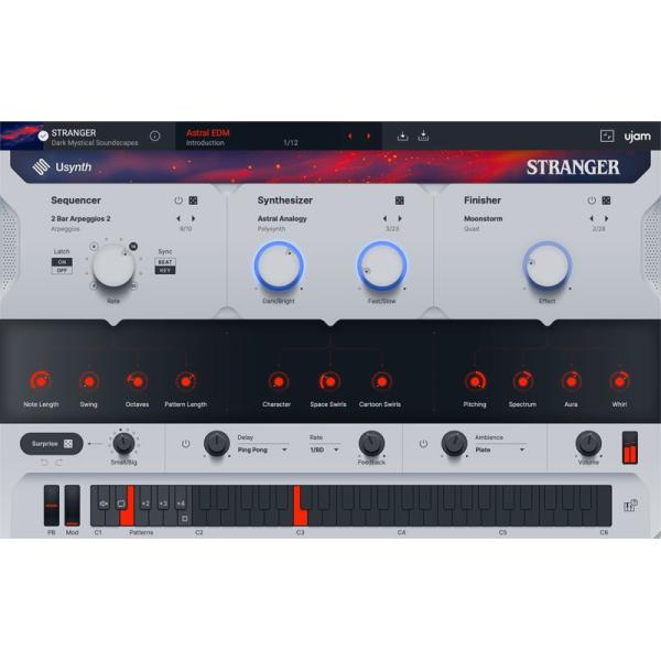 ダークで神秘的なサウンドスケープ！Usynth STRANGERは、異世界のような奇妙でダークな質感のサウンドをふんだんに詰め込んだシンセ。アナログシンセのコレクターでもあり、世界的に名高いサウンドデザイナーのアレッサンドロ・カルディナーレ...