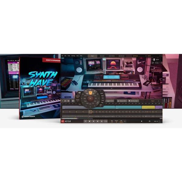 シンセウェーブに特化したサウンドの数々を収録したEKX拡張音源！『EZ KEYS - SYNTHWAVE』は、シンセウェーブのジャンルの起源となった時代を象徴するサウンドを全て収録した、簡単操作で作曲・編曲をサポートするマルチ・インストゥル...