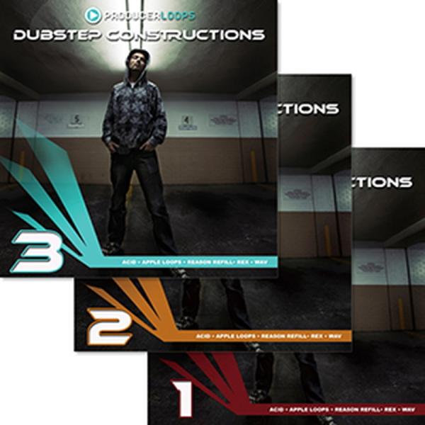 Dubstep Constructionsシリーズのバンドル版・Dubstep ConstructionsシリーズVol.1〜3までをバンドル・ダークなダブステップのコンストラクション・キット合計30種類・WAVファイル合計480種類以上・...