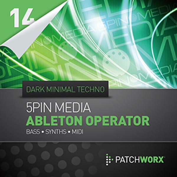 5Pin MediaによるPatchworx〜DARK MINIMAL TECHNO版・5Pin MediaがサウンドデザインしたAbleton OperatorプリセットとMIDIファイル集・プリセットとMIDIファイルで構成されるコンス...