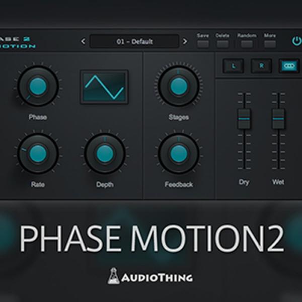 最大32ステージに対応するステレオ・フェイザー・プラグイン『PHASE MOTION』は、最大32 のフェージング・ステージを備えたフェイザー・プラグインです。レートは、Hz（ヘルツ）単位でも、DAW（ホスト）のテンポに同期させることも可能...