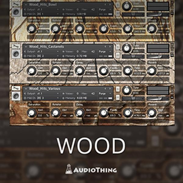木の響きにフィーチャーしたKONTAKT専用ライブラリ『WOOD』は、様々な楽器を制作するために使われる材料木にフォーカスしたKONTAKT専用ライブラリです。木製のツール（スティック、クラブ、ボード、ドラム、カスタネット、ボウルなど）でヒ...