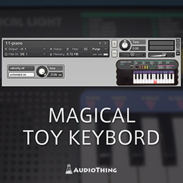 おもちゃのキーボードを収めたKONTAKT専用ライブラリ『MAGICAL TOY KEYBOARD』は、おもちゃのキーボードをサンプリングした、8ビット／チップチューン系のKONTAKT専用ライブラリです。ライブラリには、古いおもちゃのキー...