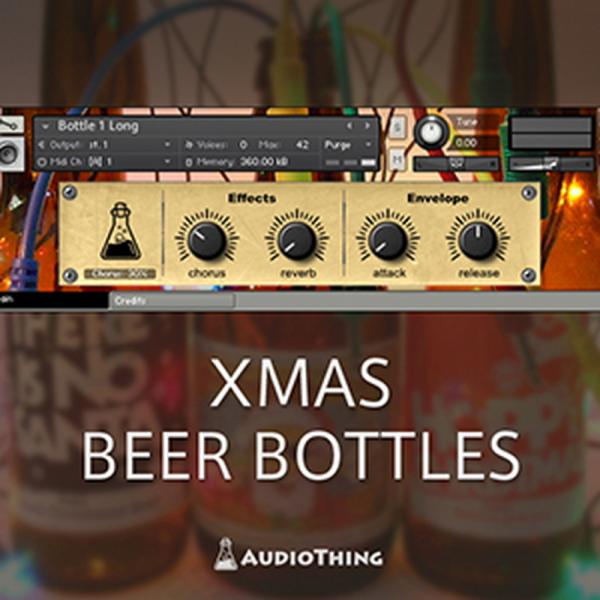ビール瓶をサンプリングしたKONTAKT専用ライブラリ『XMAS BEER BOTTLES』は、クリスマスのために醸造されたビールの瓶をサンプリングしたKONTAKT専用ライブラリです。慎重に録音された酔っ払いサンプル（ホイッスル、ヒット、...