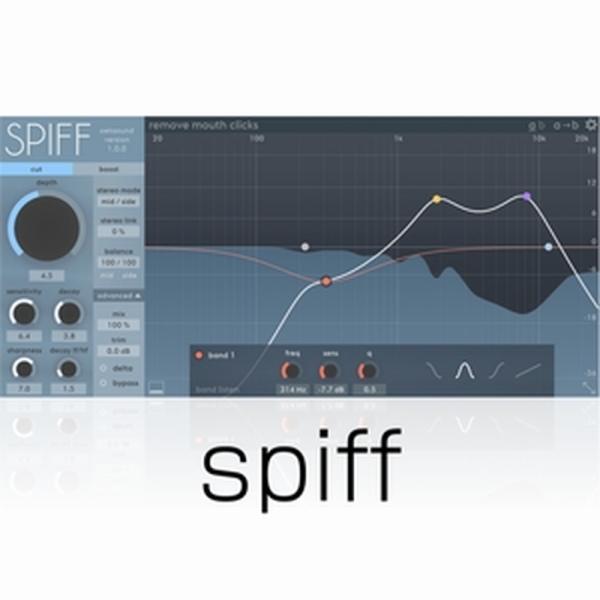 EQ感覚で使用できるアダプティブ・トランジェント・ツール『SPIFF』は、視覚的に分かりやすく、イコライザー感覚で使用できる高性能なトランジェントツールです。帯域ごとの処理のかかり方を個別で調整できるため、ピアノの中高域のみをブーストしたり...
