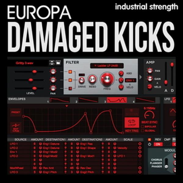 ハードコアに適したキックドラムを含んだEuropa用のプリセット集『EUROPA DAMAGED KICKS』はハードコアに適したキックドラムを含んだEuropa用のプリセット集です。本作は70のキックドラムプリセットと922のエクスポート...