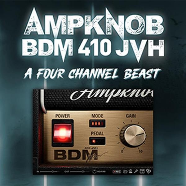 21世紀における象徴的なブリティッシュ・アンプのトーンを凝縮したアンプシミュレーター！『AMPKNOB - BDM 410 JVH』は、その黄金のフェイスプレートで知られるギターアンプの中でも現代的なモデルの一つにインスパイアされたアンプシ...
