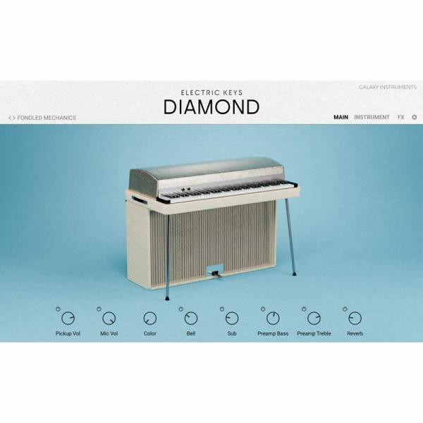 蘇るクラシックキーボード！Electric Keys ? Diamondは、非常に珍しい1967年のオリジナルエレクトリックピアノに永遠の命を吹き込みました。光輝く外装の奥には、本物のフェルト製ピアノハンマーがあり、ビブラフォンに似たユニー...