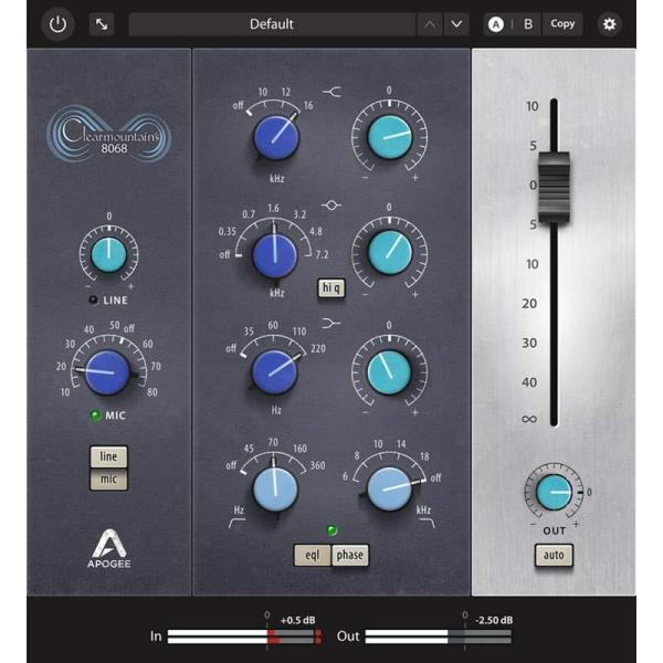 あの名作を生んだサウンドを、DAWに。Clearmountain’s 8068 は、Bob Clearmountain が手がけた伝説のNeve 8068コンソールのサウンドと操作感を、あなたのDAW環境に再現します。Kool &amp; ...