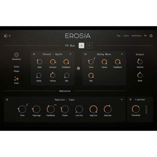 変化するサウンド！Erosiaは、人間の耳では捉えきれないほどの至近距離で「聴く」ことができる、シネマティック・サウンドデザイン・エンジンです。ガラスの弓弾き、軋む蝶番、金属上でひび割れる氷など、すべてのテクスチャーは微細なディテールから生...