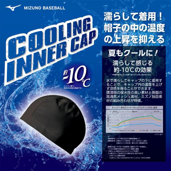 濡らして被れば涼しい!クールホールド搭載のクーリングインナーキャップ。夏もクールに濡らして感じる約-10℃の効果水で濡らしてキャップの下に着用することで、キャップ内の温度を上げずに涼感を得ることができます。頭頂部の保水性の高い素材と側面の高...