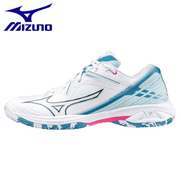 ■ミズノ公式オンライン / バドミントン / シューズ / ウエーブクローMIZUNO ENERZY NXT搭載の、軽量性・加速性コンセプトのウエ―ブクロー。2Eフィットタイプ。■サイズ22.5〜28.0■カラー21：ホワイト×ブルー×ピン...