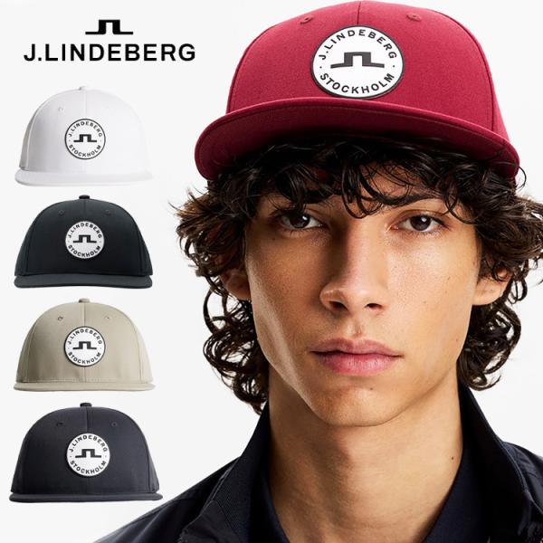 Drive Cap、ポリエステルとスパンデックスの融合による高機能素材。前面にはJ. Lindebergのテキストロゴ、中央にはストックホルムのパッチを配置。調整可能なスナップバッククロージャーで、フィット感を追求。メッシュのスウェットバン...
