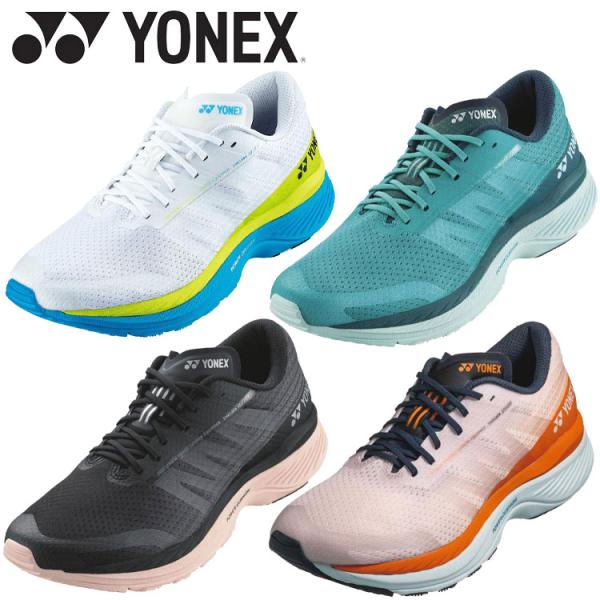 YONEX SAFERUN 100X WOMEN'Sソール内部に独自の素材パワークッションプラスを搭載。従来の軽量性を保ちつつ、一般的な衝撃吸収材・EVAに対して衝撃吸収性を28％、反発性を62%アップさせた衝撃吸収反発素材が、走行時の衝撃...