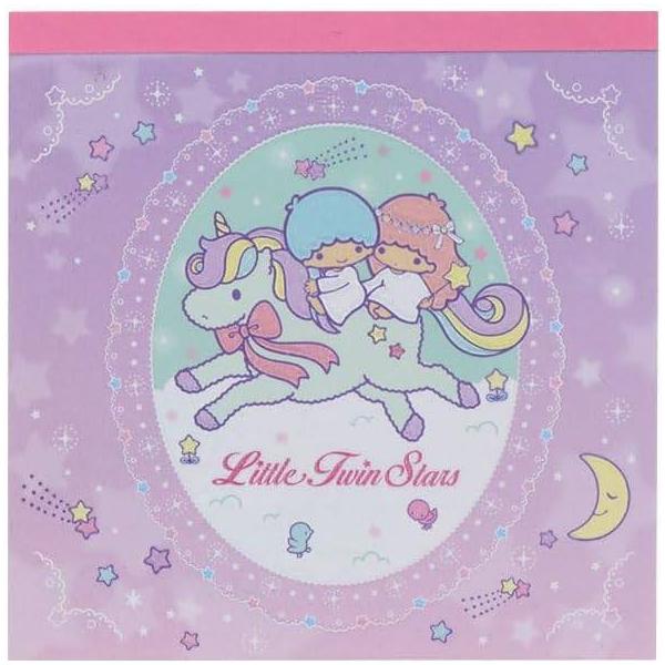 サンリオのキュートなツインズデザイン！【特長】手ごろなサイズのスクエアメモ【内容】本文:4柄 各20枚 計80枚【サイズ】W95×H95×D10mm【材質】PET・紙