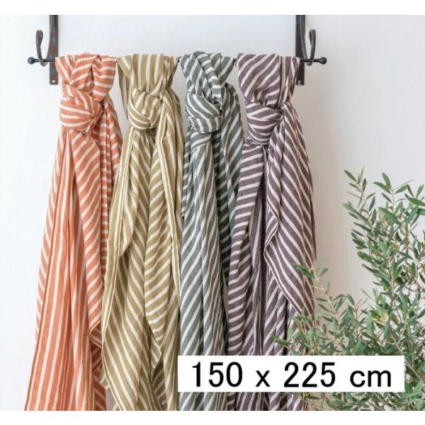 長い間、愛用されている人気のストライプ柄、マルチカバー のご紹介です。■シングルベッドのカバーとしておススメのサイズです。■何にでも使えるマルチクロスはキャンプやピクニックでも大活躍。■サイズ：約 巾225×奥行150cm■素材：コットン■...