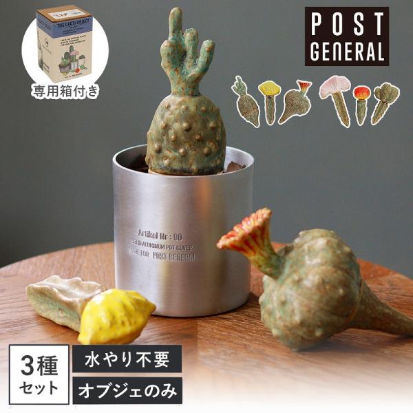 ポストジェネラル POST GENERAL より、磁器製サボテンオブジェの3種セットのご紹介です。・本物の土や砂をご用意いただき植え込むことで、よりリアルな質感を楽しめるインテリアオブジェとしてお使いいただけます。・イエロームーンセットは、...