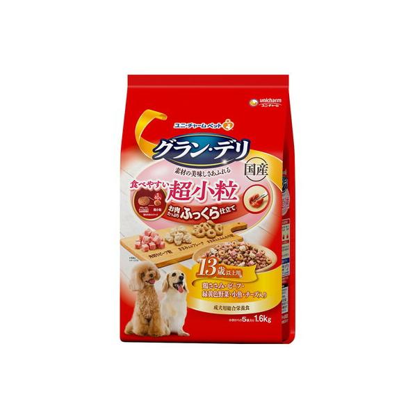 グラン・デリ　ふっくら仕立て　食べやすい超小粒※１３歳以上用・口の小さなワンちゃんでも食べやすい超小粒タイプのドッグフード(ソフトタイプ)です。※粒の大きさ約40％(グラン・デリふっくら仕立て全成長段階用比)・美味しいふっくら仕立てのグルメ...