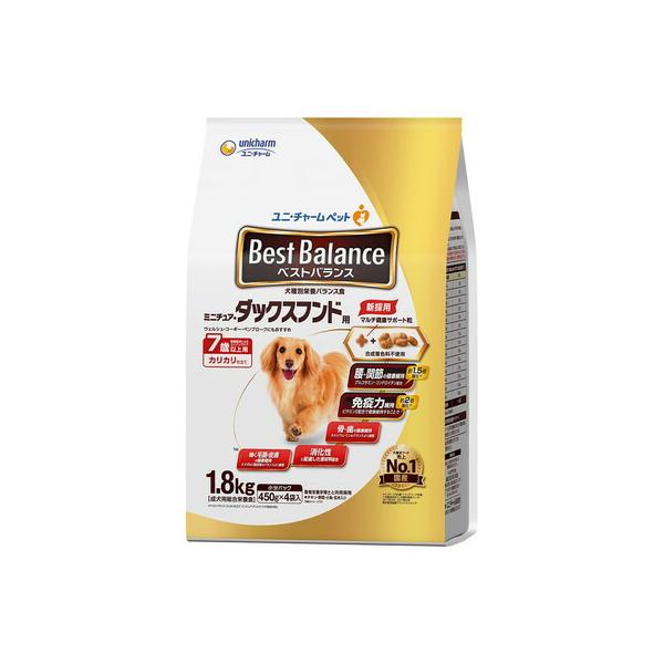 ベストバランス　カリカリ仕立て※ミニチュア・ダックスフンド用　７歳以上用・7歳以上のミニチュアダックスフンドに合わせた専用設計。・腰、関節の健康維持のために、グルコサミン、コンドロイチンを配合。・消化性に配慮した原材料を配合。・骨、歯の健康...