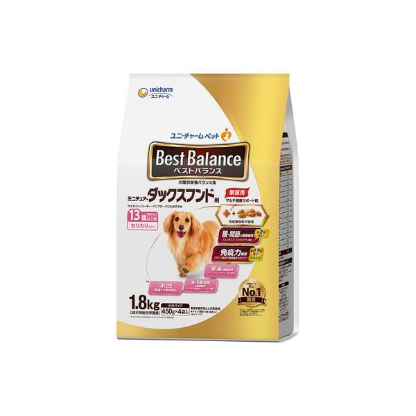 ベストバランス　カリカリ仕立て※ミニチュア・ダックスフンド用　１３歳以上用・13歳以上のミニチュアダックスフンドに合わせた専用設計。・腰、関節の健康維持のために、グルコサミン、コンドロイチンを配合。・消化性に配慮した原材料を配合。・骨、歯の...