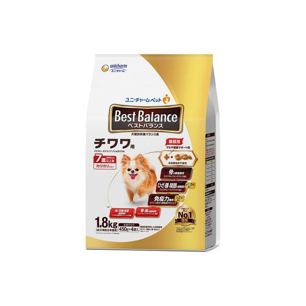 ベストバランス　カリカリ仕立て※チワワ用　７歳以上用・7歳以上のチワワに合わせた専用設計。・骨、ひざ、関節の健康維持のために、ミルクカルシウム、ビタミンD、グルコサミン、コンドロイチンを配合。・消化性に配慮した原材料を配合。・骨、歯の健康維...