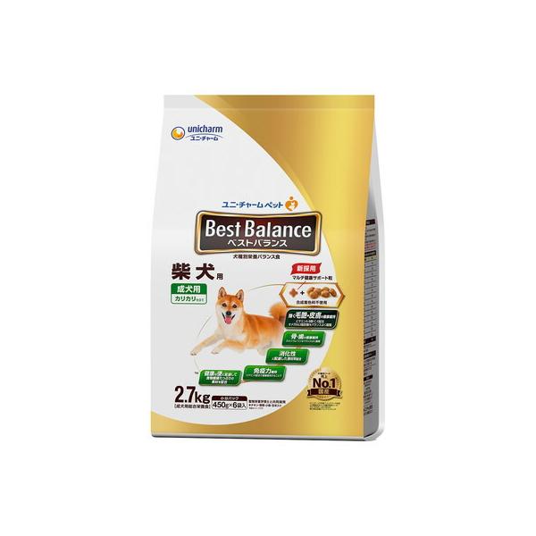 ベストバランス　カリカリ仕立て※柴犬用・柴犬に合わせた専用粒サイズ設計。・輝く毛艶、皮膚の健康維持のために、オメガ6＆3脂肪酸をバランスよく調整。・皮膚の健康維持のために、ビタミンA、B群、C、Eを強化。・消化性に配慮した原材料を配合。・骨...