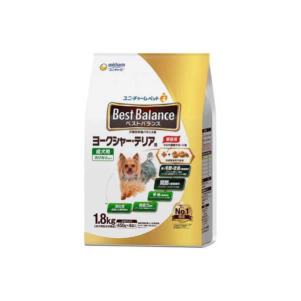 ベストバランス　カリカリ仕立て※ヨークシャー・テリア用・ヨークシャーテリアに合わせた専用粒サイズ設計。・輝く毛艶、皮膚の健康維持のために、ビタミンA、B群、C、Eを配合、オメガ6＆3脂肪酸をバランスよく調整。・関節の健康維持のために、グルコ...