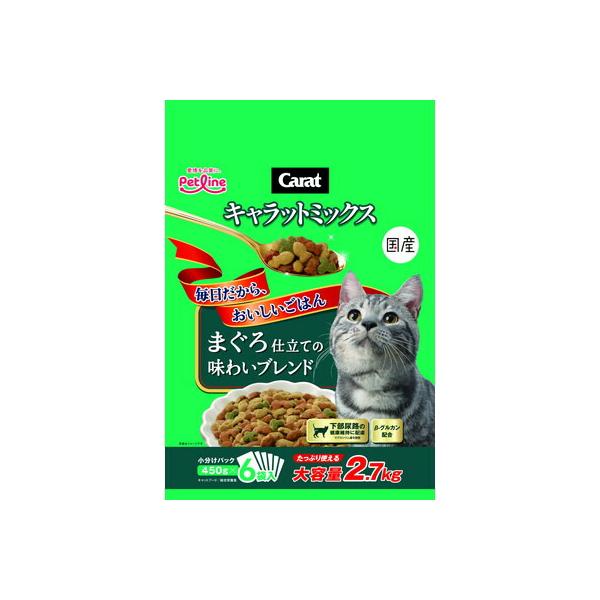 まぐろ味をベースに愛猫の大好きな味をミックス、βーグルカン・グルコサミン・ハーブを配合。猫の下部尿路の健康維持に配慮してマグネシウムを調整。【お客様へ】本商品は、賞味期限3ヵ月以上の商品をお届けしております。