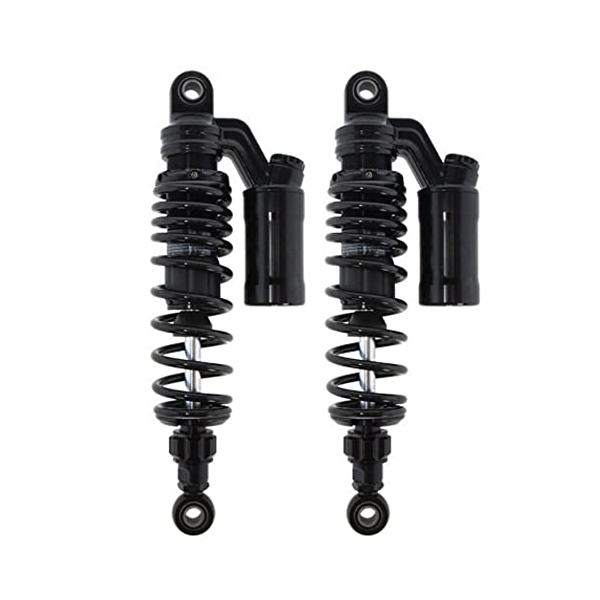 ◆デザイン、品質共に高い人気を誇る オーリンズタイプの 高性能 リアサスペンション 2本セットです。本体、タンク、スプリングがすべて黒で統一したオールブラック仕様。バイクにドレッシーでクラシックな印象を与えます。現行車、旧車等、汎用品ですの...