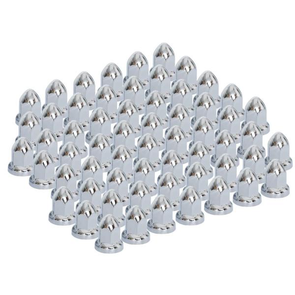 ◆トンガリ ナットキャップ ISO規格 33mm H60 汎用 社外品になります。◆　・仕様：大型ISOホイール10穴用（JISホイール（ナット41ｍｍ）取り付け不可です。）　・材質：ABS（クロームメッキ仕上げ）　・カラー：クロームメッキ...