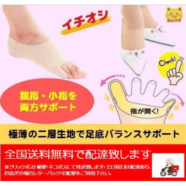 ●外反母趾・内反小趾用の極薄サポーター●親指・小指・アーチのサポートにより足底のバランスを整えます。●薄さ0.4mmでパッドも使用していない為、装着したまま靴下やストッキングを履くことが出来ます。●2層構造により、足底の3軸のアーチを形成し...