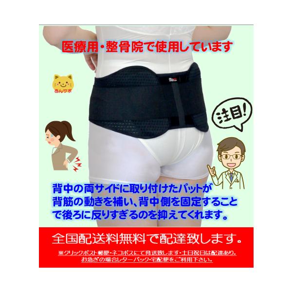カラー：ブラックサイズ：製品幅18cmM：全長 90cm　ウエスト回り 80cm〜95cmL：全長 100cm　ウエスト回り 90cm〜105cmLL：全長 110cm　ウエスト回り 105cm〜115cmよりパワフルに、しっかり背筋強化・...