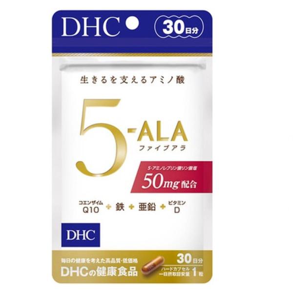 ＤＨＣ　５−ＡＬＡ　３０日分跳ね返す力で話題の天然アミノ酸を１粒に５０ｍｇ配合したサプリメントです。サポート成分として、エネルギーづくりに必要なコエンザイムＱ１０をはじめ、鉄、亜鉛、ビタミンＤをプラスしました。多彩な働きで、リスクを遠ざけ、...