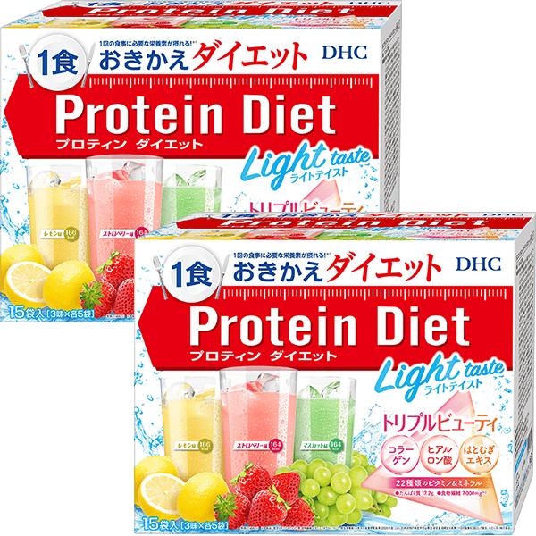 『DHCプロティンダイエット ライトテイスト トリプルビューティ』は、軽やかなのどごしでゴクゴク飲める夏の限定フレーバーです。暑い時季や運動後でも飲みやすい、さらっと軽い口当たりと、満足感のある飲みごたえで、無理なくダイエットを続けられます...