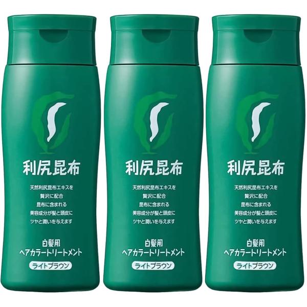 髪を傷めないヘアカラートリートメント大人気商品利尻ヘアカラートリートメント1本(200g)頭皮を傷めず、お家で簡単しっかり白髪染めトリートメントだからさらさら艶のある髪に10秒に１本売れている!トリートメントしながら簡単白髪染め！ 利尻ヘア...