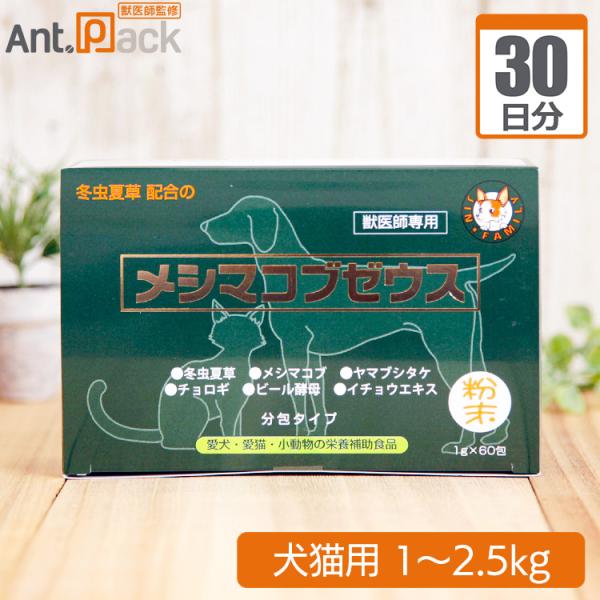 DHA・ヤマブシタケ・ローヤルゼリー配合でシニアペットの元気をサポート。メシマコブ・ヤマブシタケ・冬虫夏草配合。QOL(生活の質)の向上を目的とした植物性栄養補助食品です。アントパックでは、こちらの商品の詳細情報は商品説明に記載しています。