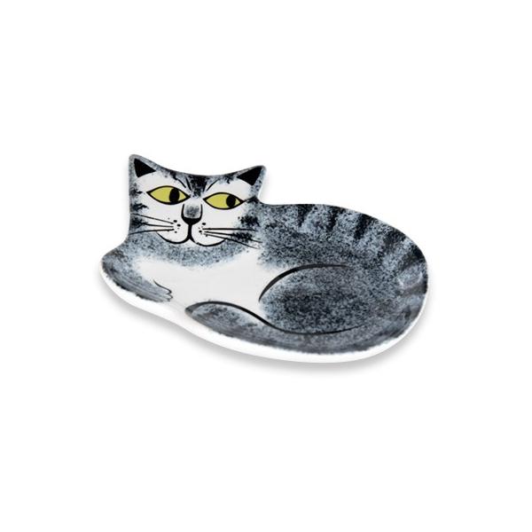 ハンナターナーのイラストからそのまま飛び出したような、動物が描かれた小物用トレイです。陶器製（せっ器…火へんに石）のアクセサリートレイは頑丈で、リングやピアスなどを置いた時も軽やかな音。化粧台にアクセサリー用に置いたり、玄関先に置いてカギの...