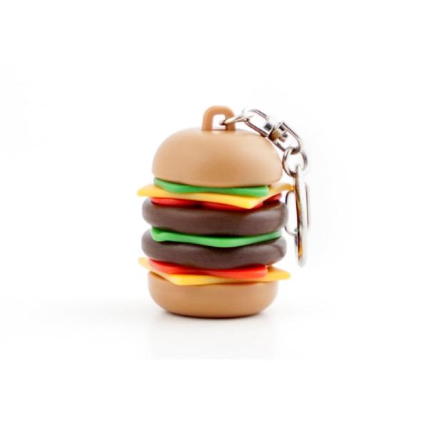 なんともアメリカンなビッグサイズのハンバーガーが美味しそうで、鍵やバッグに取り付ければアクセントとして目を惹くポップでアイコンになるデザイン。いろんなモチーフのキーリングと一緒にジャラジャラ付けるのもおすすめ。下のパティ部分のボタンを押せば...