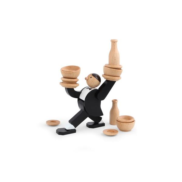 ウェイターがトレイをひっくり返さないように、そーっと食器を乗せて遊ぶスタッキングゲーム。MATERIAL：Beechwood、PlywoodSIZE：W11×D7×H11cm■ おしゃれ かわいい キッカーランド社 kikkerland D...