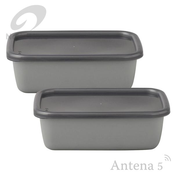 商品名：ホワイトシリーズ ＋Gray レクタングル深型 シール蓋付（M）×2個セットサイズ：W183×D125×H62mm（1個あたり）素材：琺瑯用鋼、EVA樹脂（シール蓋）重量：約300g（1個あたり）容量：0.85L（1個あたり）備考：...