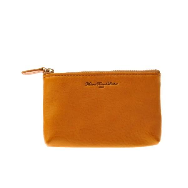 イタリアンレザーのアリゾナ素材で作ったシンプルな袋縫いのミニポーチです。内側にキーリングがついていて、キーケースとしてお使い頂けます。袋縫いの丸みのある仕上げ、使いやすい機能性、ナチュラルな素材感が魅力。アリゾナは、イタリア産の植物タンニン...