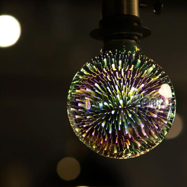 口金 E26　1.3WLED電球　φ95xH132(107)mm色温度:2200 k(ケルビン)【検索ワード】 LED 電球 花火 花火装飾 花火ランプ SNS 人気 ガーランド インテリア 装飾 アンティカフェ おしゃれ お洒落 雑貨 ア...