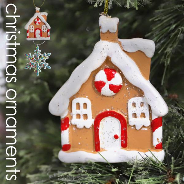 サイズ(約）：ハウス / W7.9cm × Ｈ9.6cm　　　　　　 スノー / W8.8cm × 8.8cmcm【検索ワード】メール便 オーナメント ツリー アクリルデコレーション クリスタル調 LED クリア 透明 クリスマス 飾り デ...