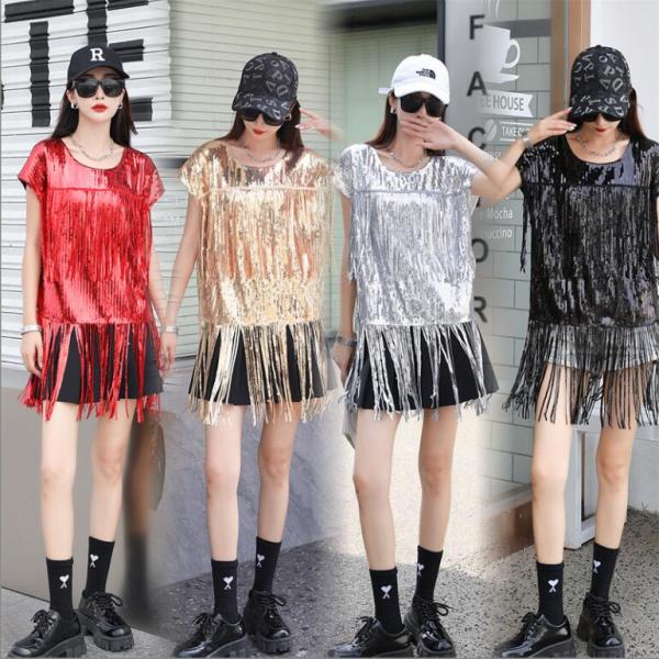 商品詳細  レディース　スパンコールダンス衣装 内容   ブラウス1点 サイズ（CM）  フリー：着丈80　バスト103 素材   ポリエステル  注意事項   ※注文の時、色とサイズ、送付先等に間違いあるか、ご確認ください。 ※素人採寸サ...
